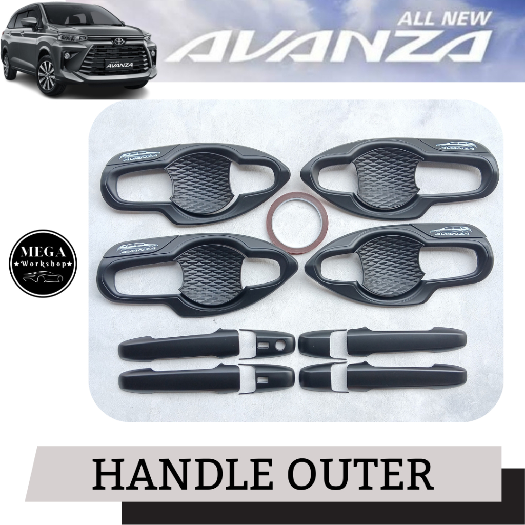 Jual Paket Handle Outer Pintu Mobil Avanza 2022 - 2024 Hitam Premium ...