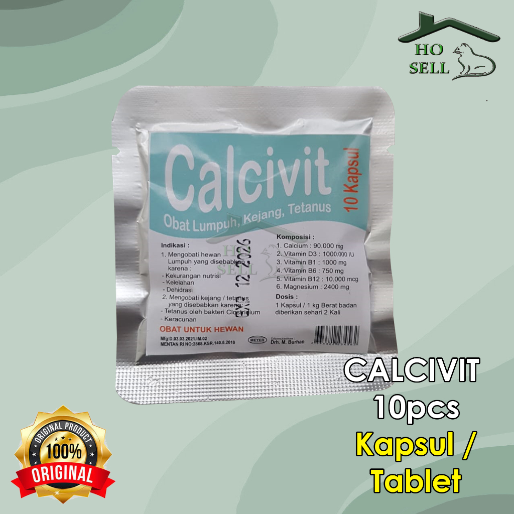 Jual CALCIVIT 10 PCS KAPSUL tablet obat lumpuh kejang tetanus untuk ...