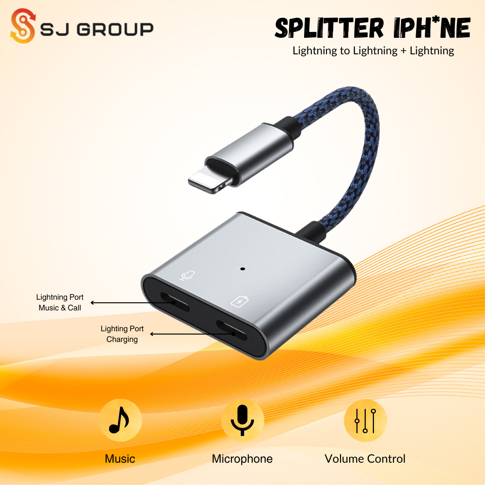 Jual Splitter Lightning to Lightning Iphon 2 in 1 Converter Audio ...