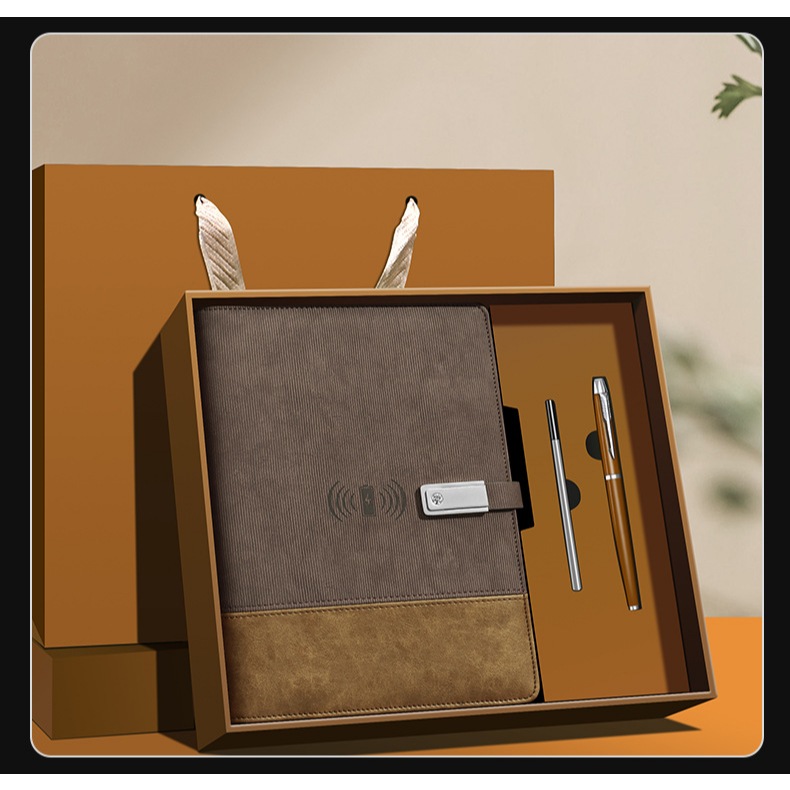 Jual Notebook Buku Catatan Agenda Wireless Charging Power Bank Gift Set ...