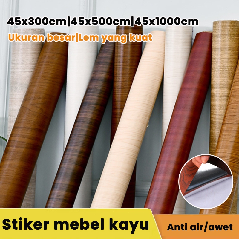 Jual 【strugglerhome】stiker serat kayu walpaper lantai stiker kayu ...