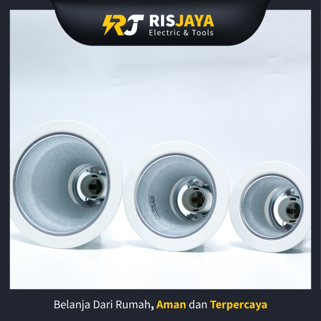 Jual Fitting Downlight Tanam Panasonic Bulat Putih 3" 4" 5" | Shopee ...
