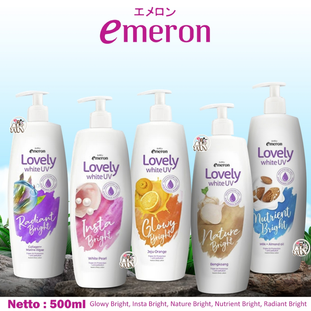 Jual EMERON LOVELY WHITE HAND & BODY LOTION 500ML SERIES ( READY ALL VARIAN ) | Shopee Indonesia