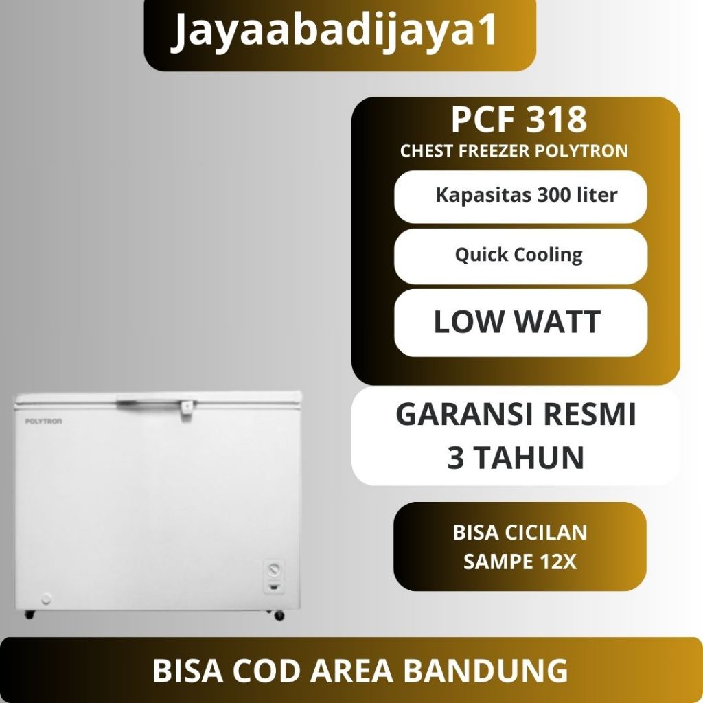 Jual POLYTRON Chest Freezer 300 Liter PCF 318 | Shopee Indonesia