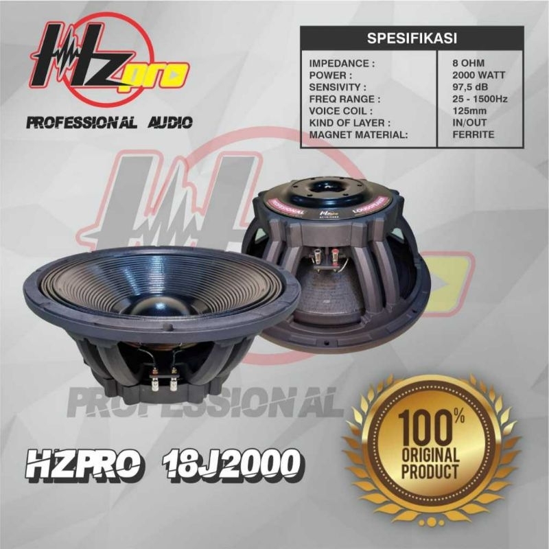Jual SPEAKER 18 INCH HZ PRO 18J2000 spiker balap 18" HZPRO | Shopee ...