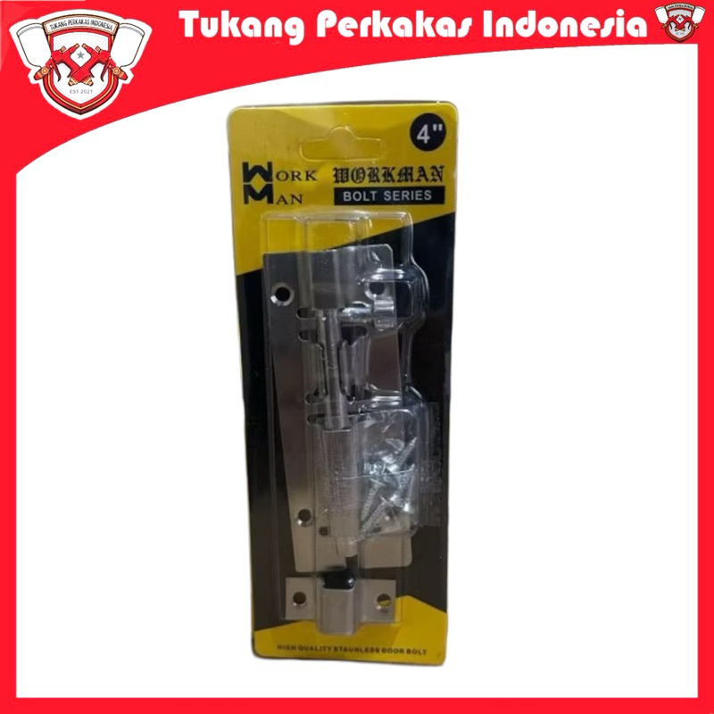 Jual Workman Grendel pintu stainless 4 inch Slot pintu stainless ...
