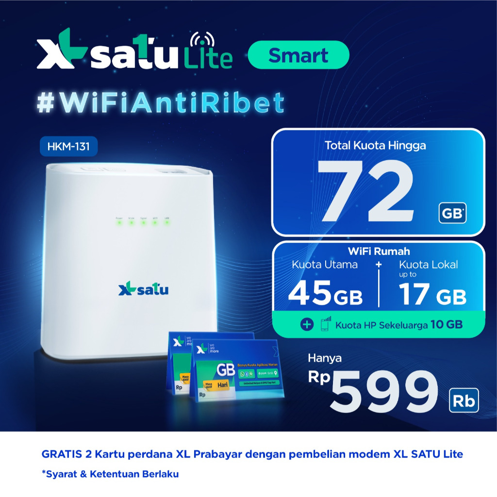 Jual HKM XL Satu Lite Smart HKM-131 XL Modem WIFI Router 4G LTE Unlock ...