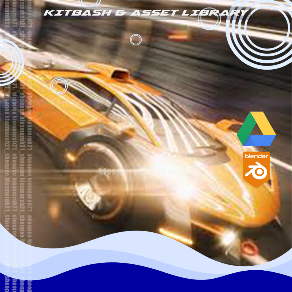Jual KitBash3D - Veh Supercars Kitbash 3D Blender 3D Model Asset ...