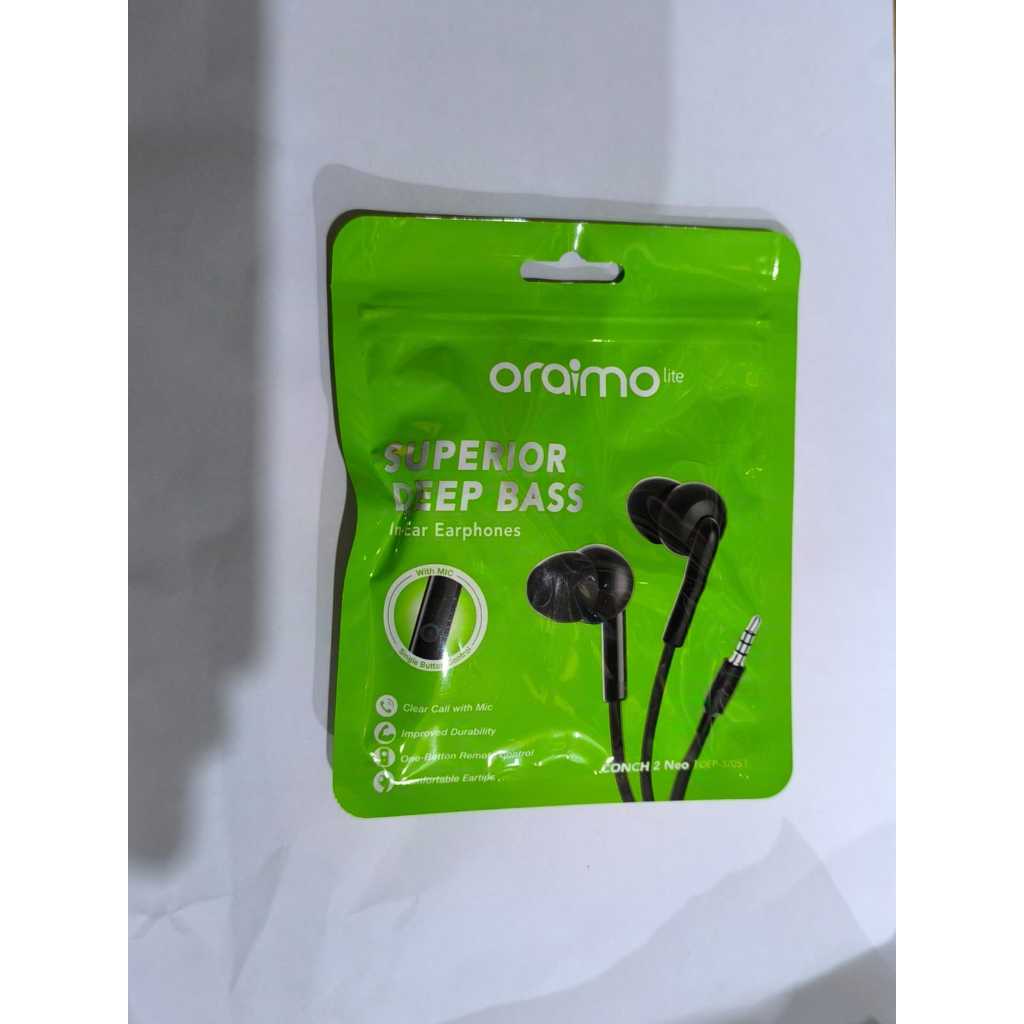 Jual Oraimo OEP-320S Conch 2 Neo Deeper Bass In-Ear Headset / Earphone ...