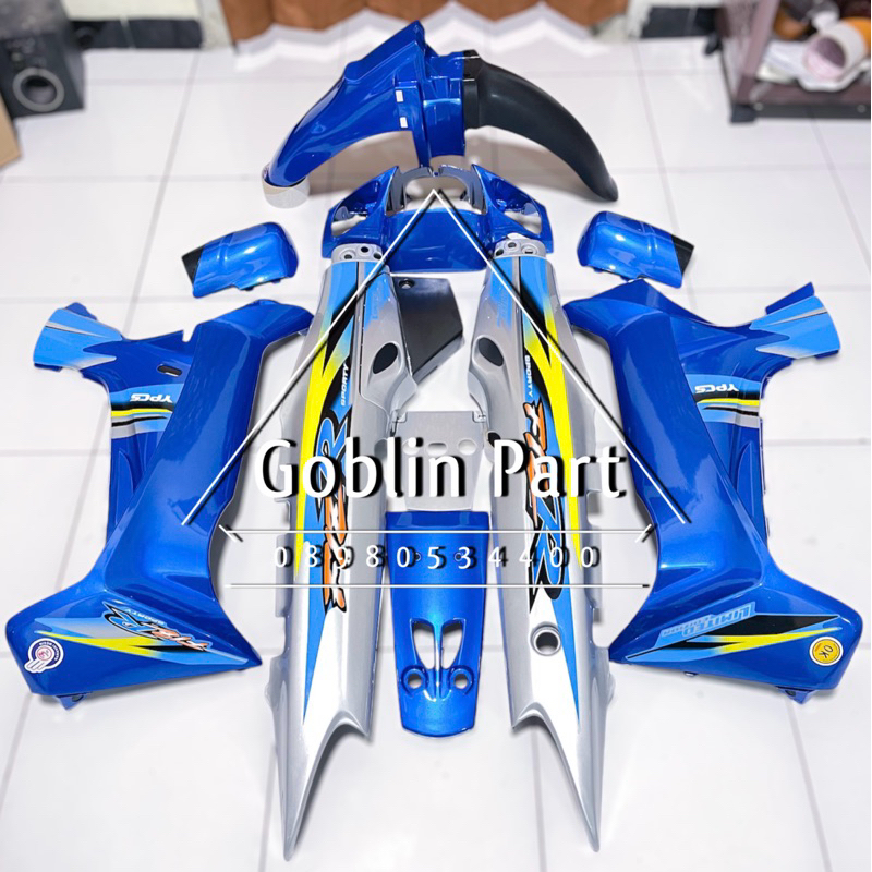 Jual Cover Body Fullset Halus Fizr F1zr Limited Edition LE Biru Silver ...