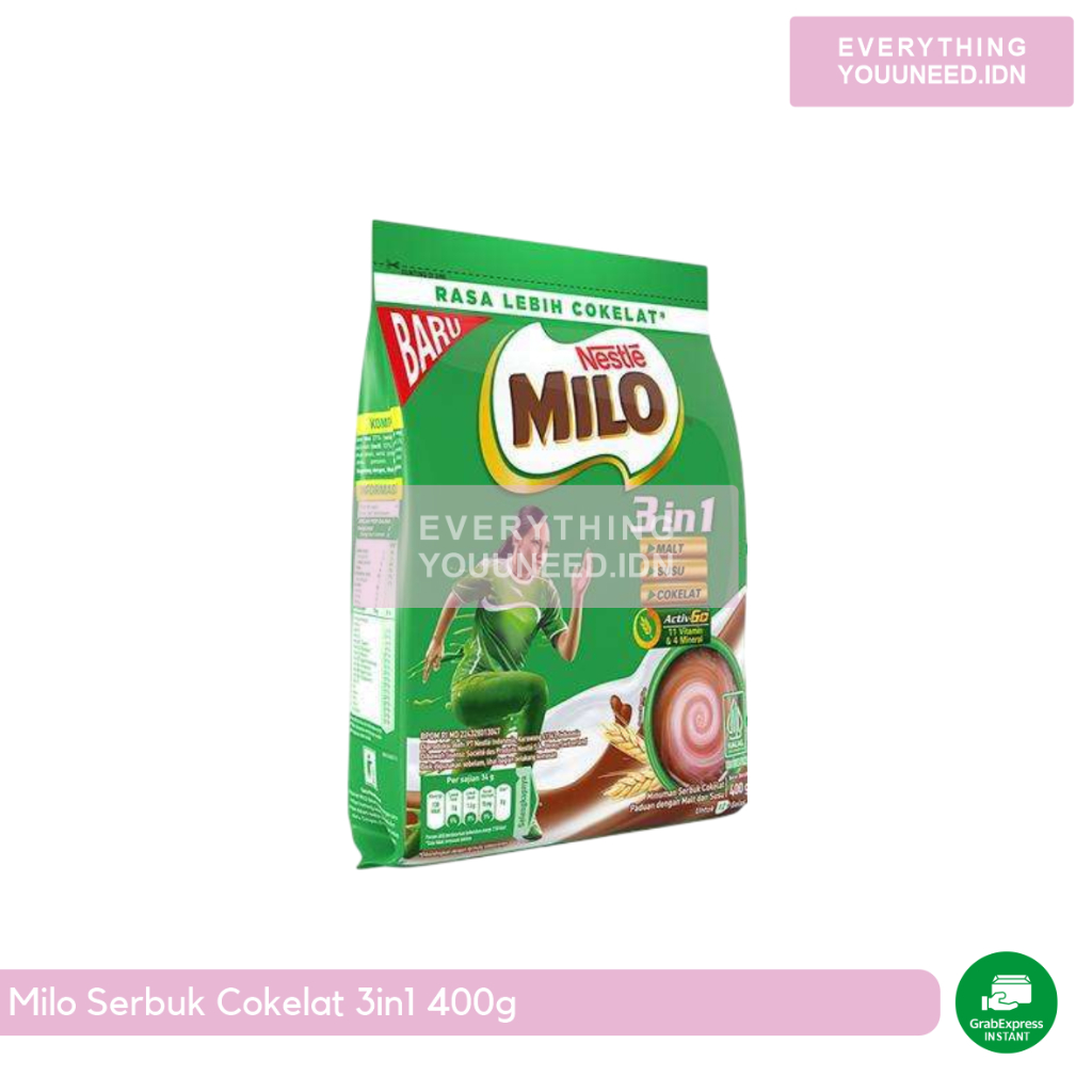 Jual Milo Serbuk Cokelat 400g | Shopee Indonesia