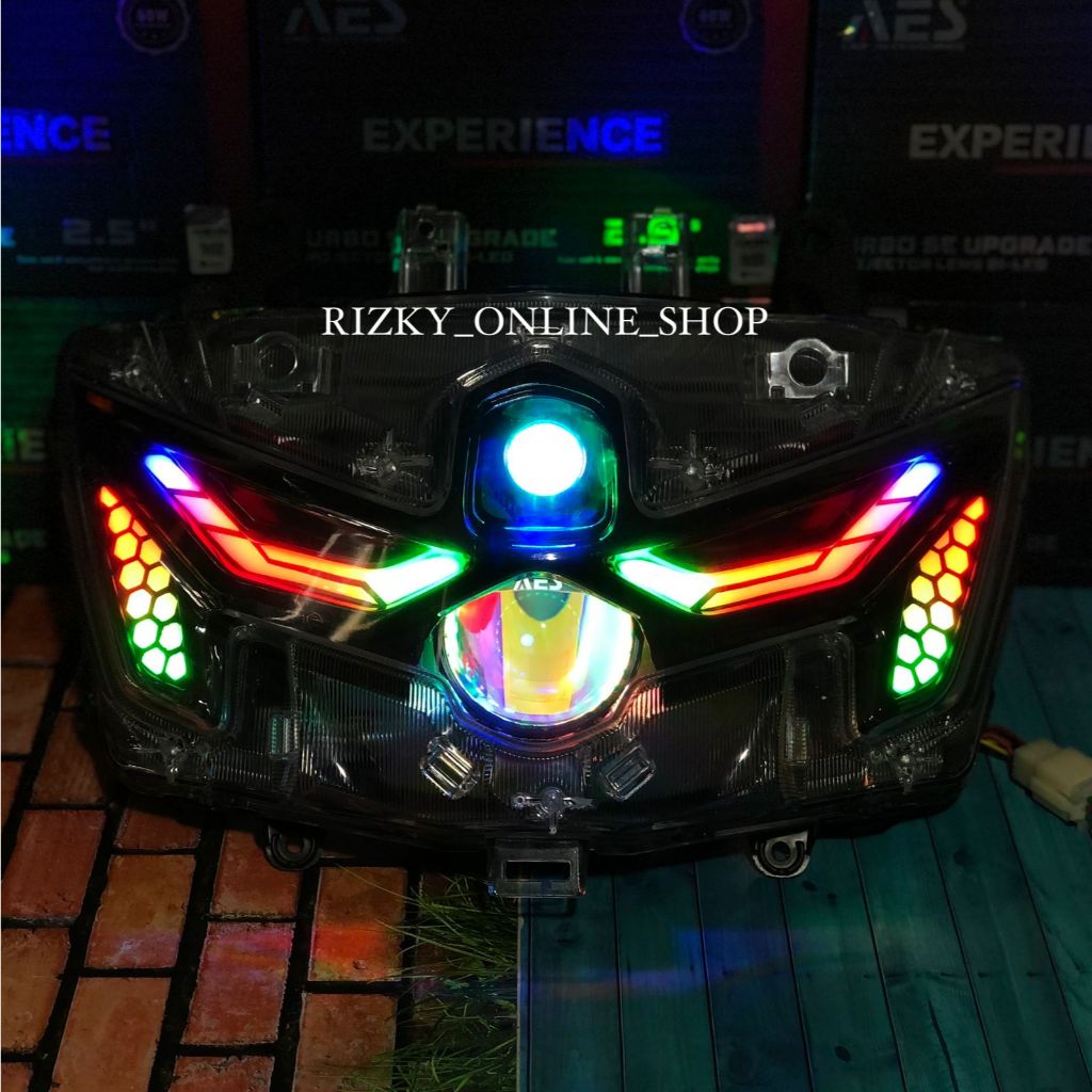 Jual LAMPU BILED NMAX TURBO NMAX NEO BILED AES EXSPERIENCE 60 WATT RGB ...