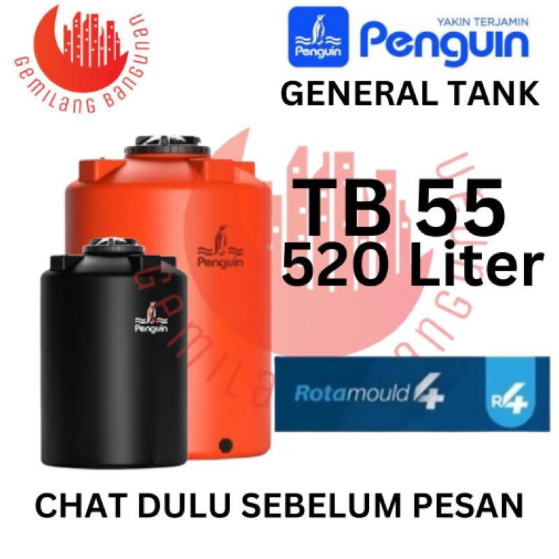 Jual Tangki Air Penguin / Toren Air Penguin TB 55 ( 520 Liter )- Tipe ...