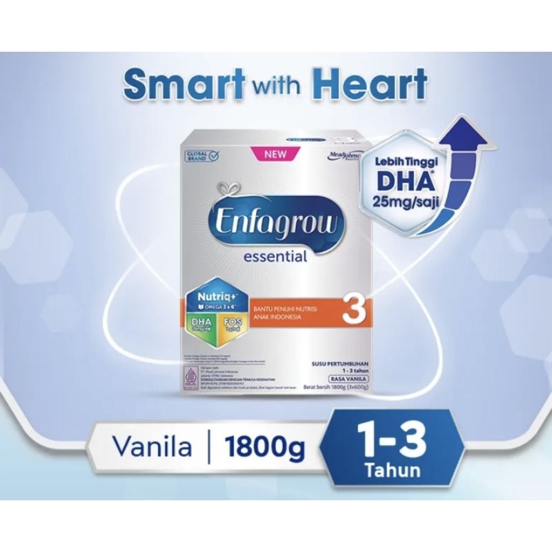 Jual Enfagrow Essential 3 vanila 1800 g (susu formula usia 1-3 tahun ...