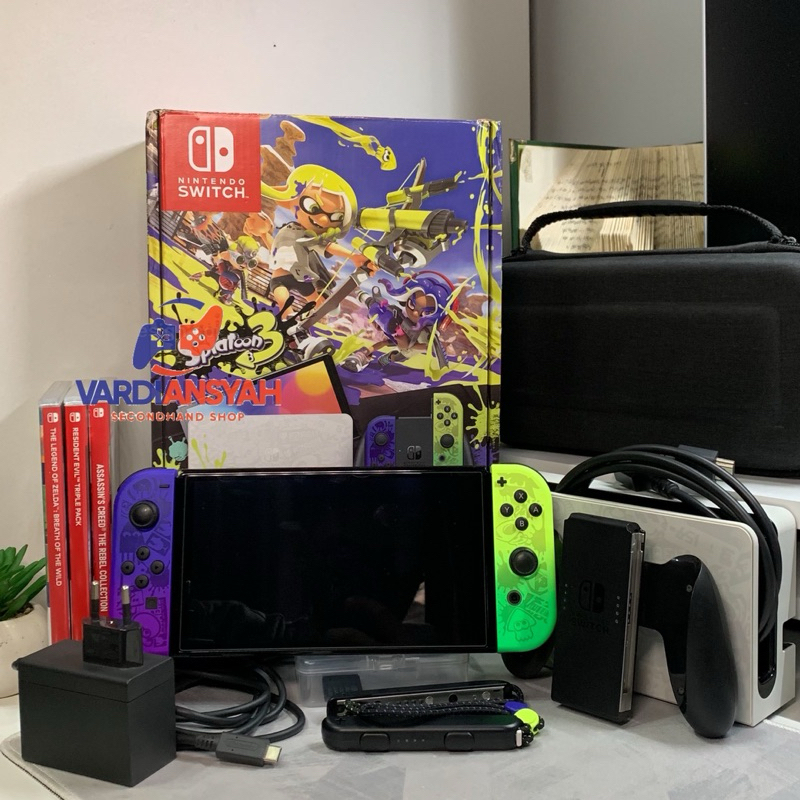 Jual Nintendo Switch OLED Splatoon OFW Second | Nintendo Switch OLED ...