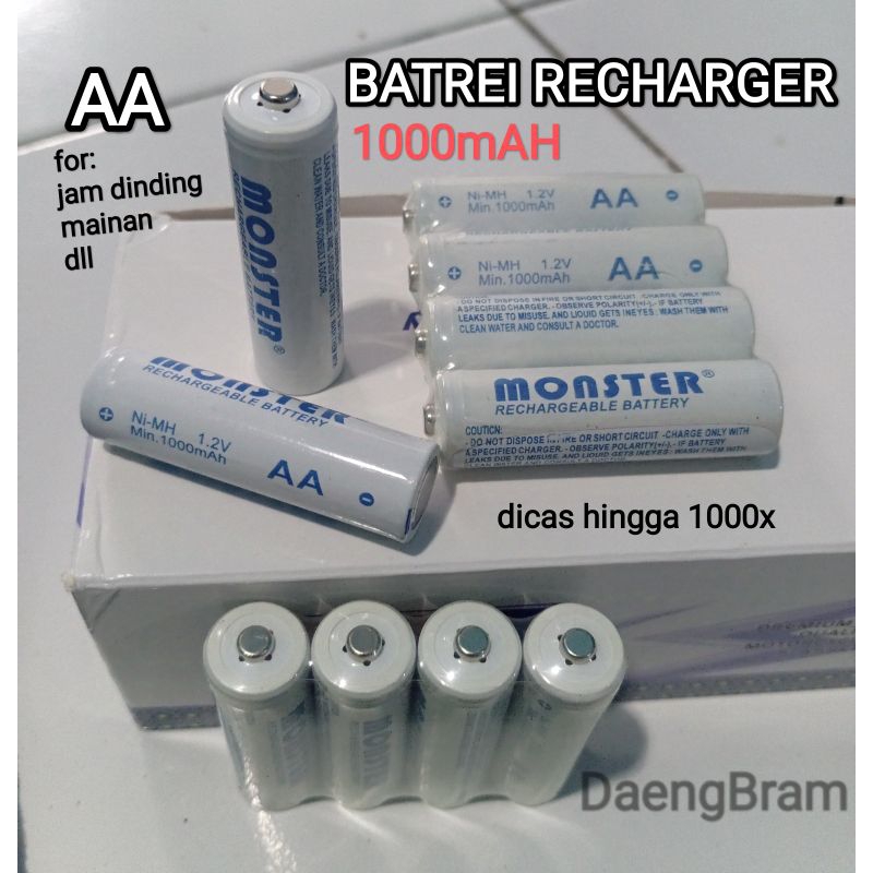 Jual BATREI CAS BATERAI RECHARGER AA / AAA FOR MAINAN REMOTE JAM ...