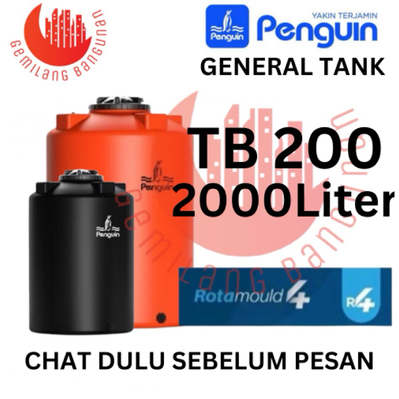 Jual Tangki Air Penguin / Toren Air Penguin TB 200 ( 2000 Liter )- Tipe ...