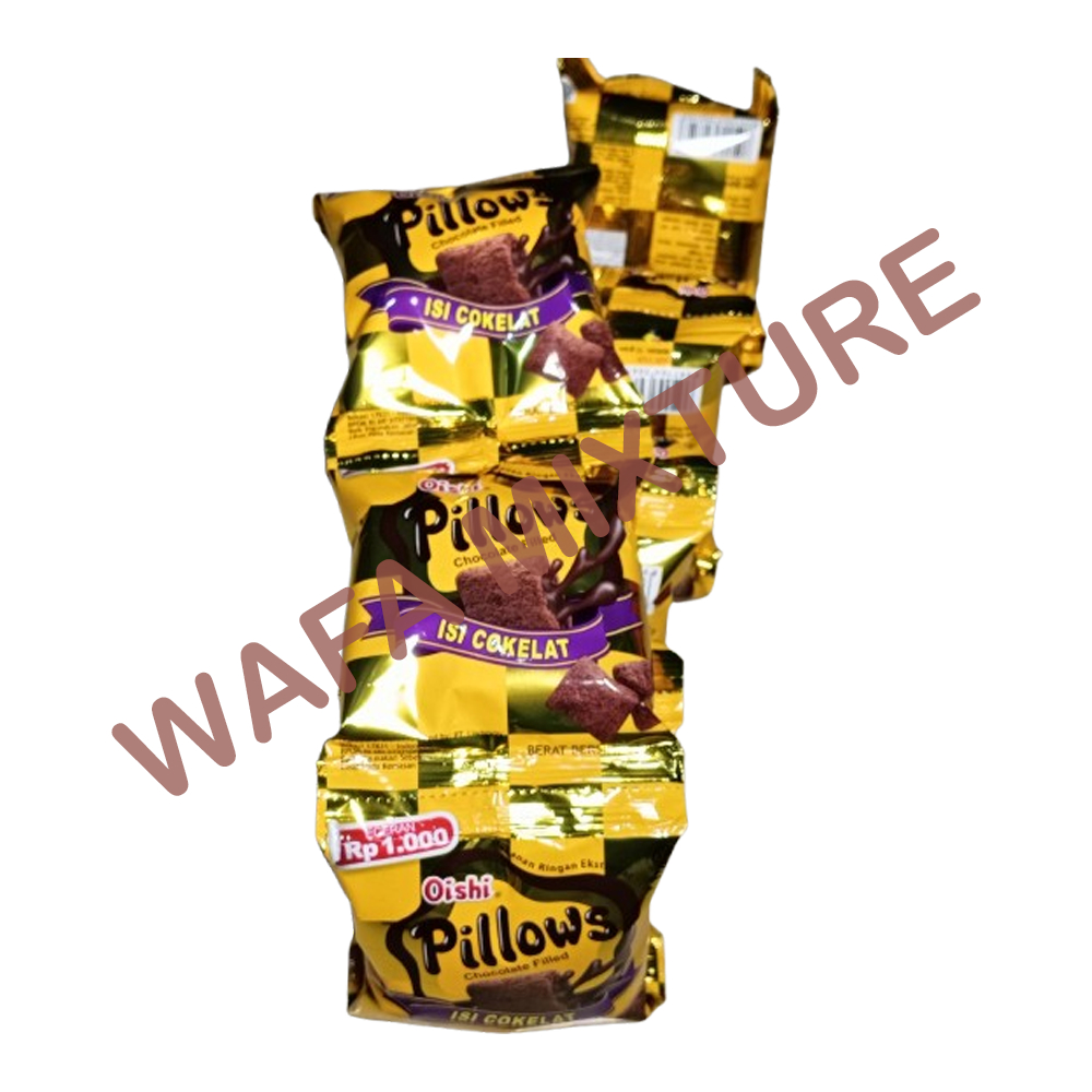 Jual Snack Oishi PILLOWS Rasa coklat 12 gram (1 renceng isi 10 pcs ...