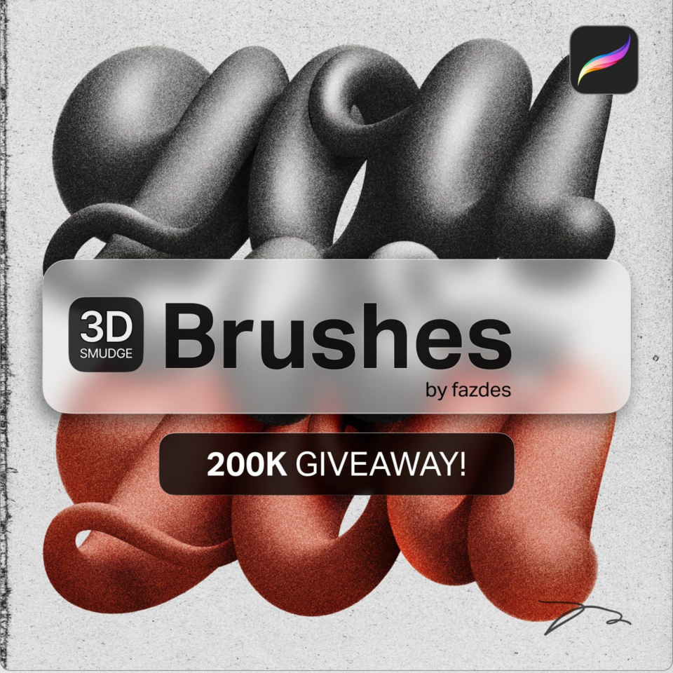 Jual Procreate Brush - 3D Spline Smudge Brushes | Shopee Indonesia