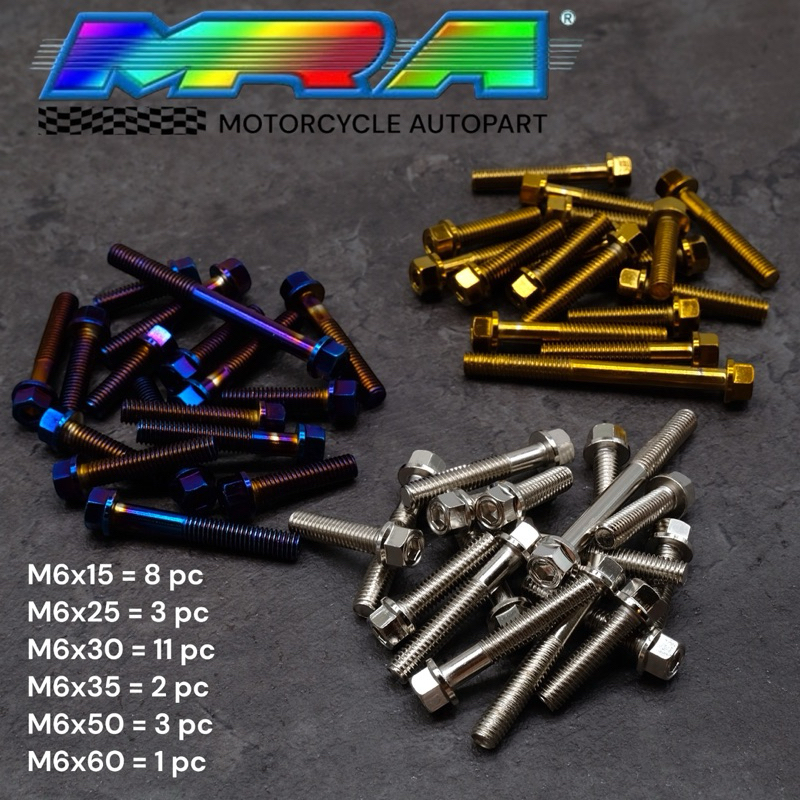 Jual BAUT BLOK BAK MESIN NINJA R RR SS CHROME FULL SET KIRI KANAN | Shopee Indonesia
