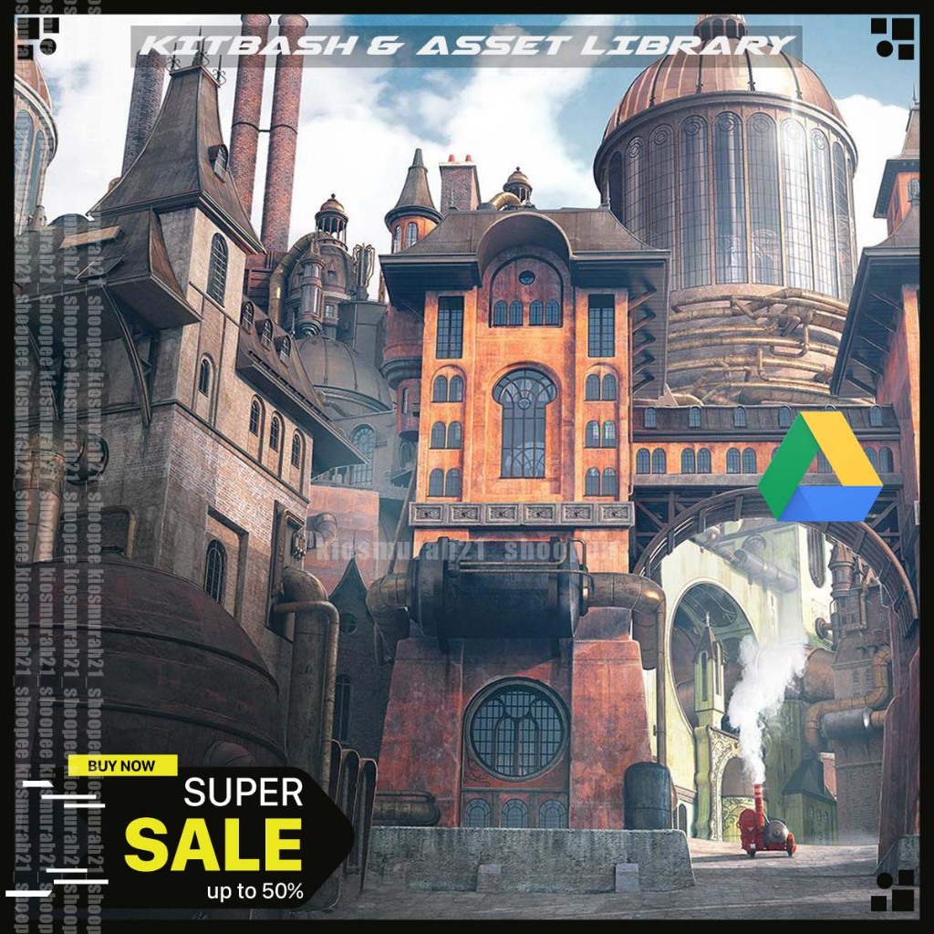 Jual Kitbash3d Steampunk Kitbash 3D Model Asset Library | Shopee Indonesia