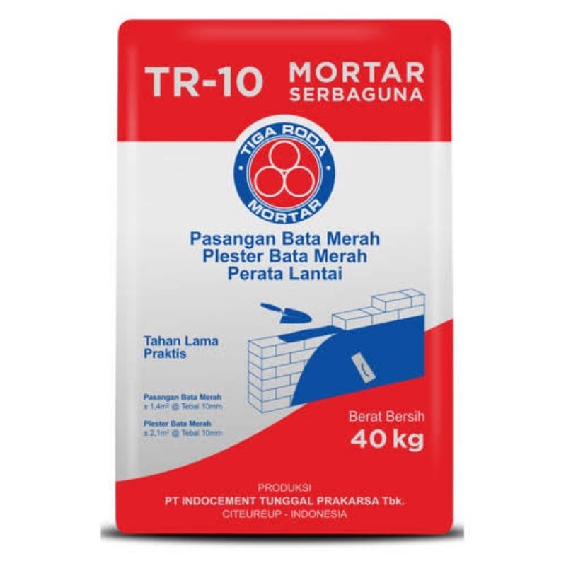Jual TR10 Plester Bata Merah @40kg Mortar Tigaroda Free Ongkir ...