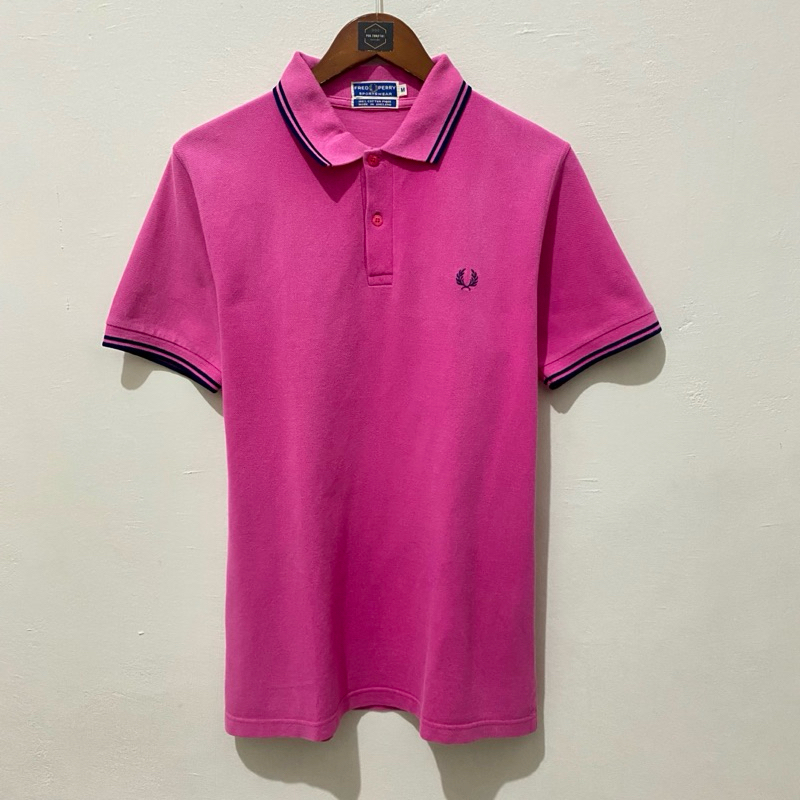 Jual Original Pink Polo Shirt Fred Perry(Made in England) | Shopee ...