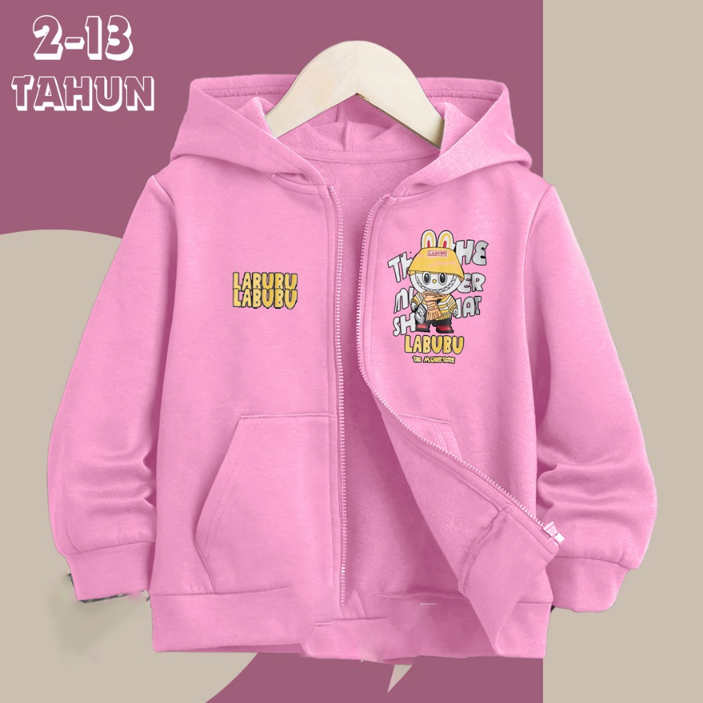 Jual Jaket Labubu Anak Usia 1-10 Tahun / Jaket Anak Cewek Labubu Viral ...