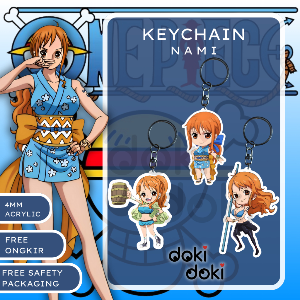 Jual GANTUNGAN KUNCI KEYCHAIN ANIME NAMI ONE PIECE | Shopee Indonesia