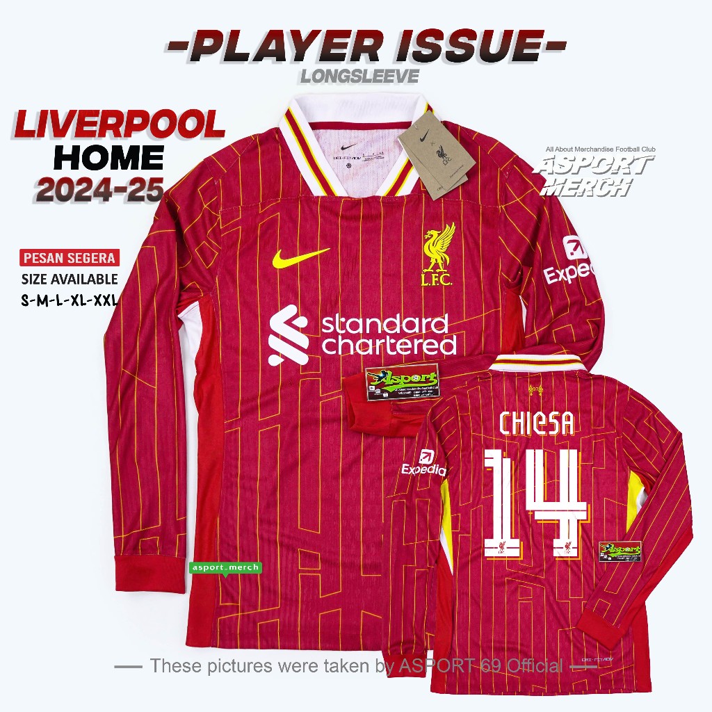 Jual JERSEY BOLA LIVERPOOL HOME 2024 2025 LENGAN PANJANG PLAYER ISSUE ...