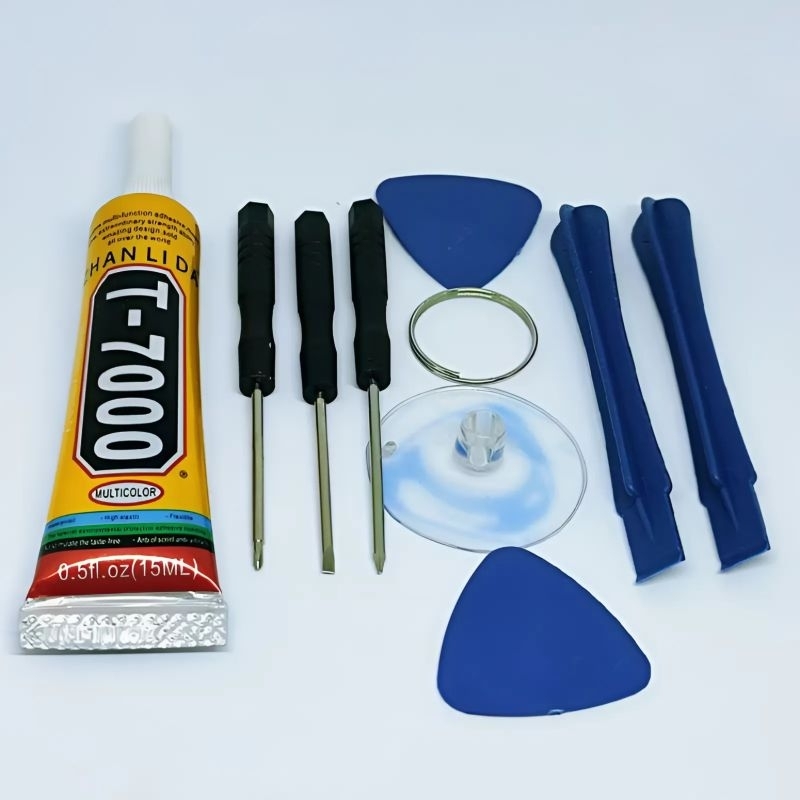 Jual Obeng Set 8 in 1 Obeng Hp / Obeng Mini Set + Lem B7000 15ML + Lem T7000 15ML + Lem B7000 ...