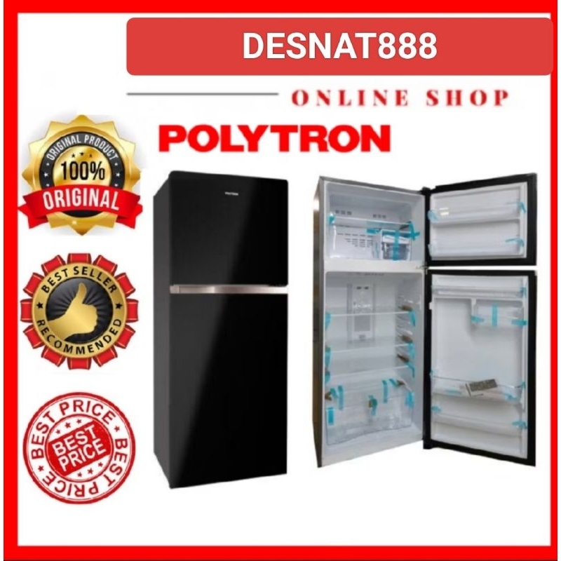Jual Kulkas 2 Pintu POLYTRON PRW 29 MNX Belleza JUMBO GLASS DOOR Pintu ...