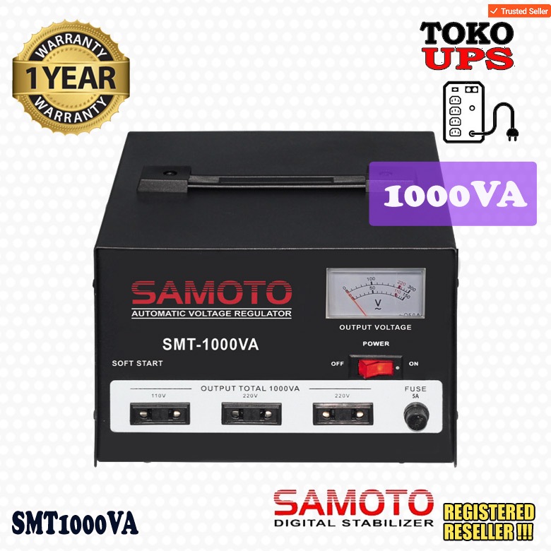 Jual Stabilizer Samoto 1000VA SMT1000 Servo Motor | Shopee Indonesia