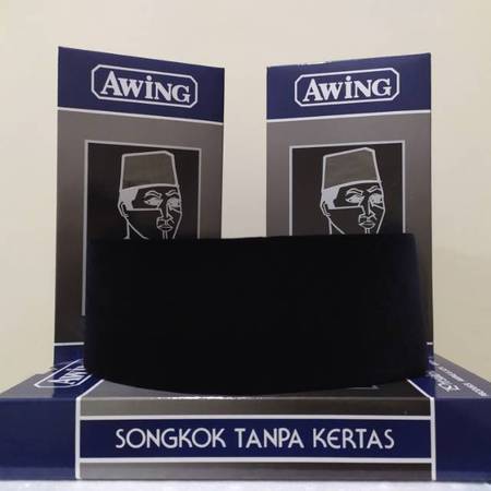 Jual NEW.!! Songkok Awing / Peci Awing Hitam AC NO. 5,6,7,8,9 Original ...