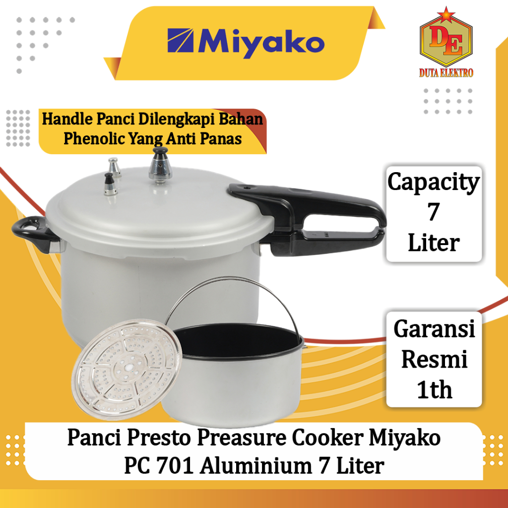 Jual Panci Presto Preasure Cooker Miyako PC 701 Aluminium 7 Liter | Shopee Indonesia