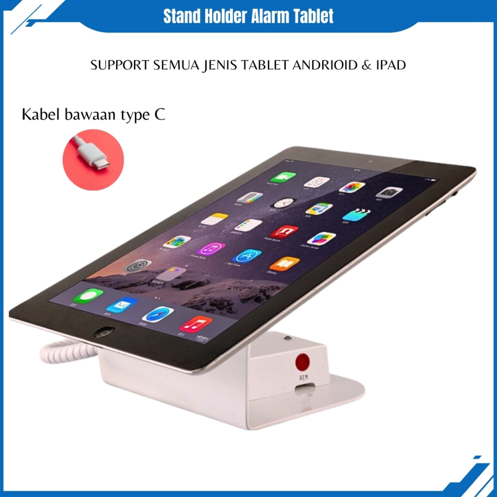 Jual Alarm Tablet dan Ipad Display Holder Alarm Support Semua Jenis Tab ...
