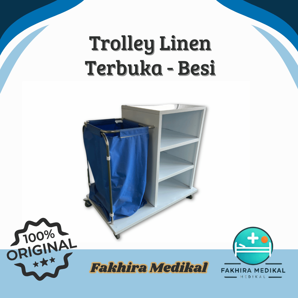 Jual Trolley Linen Laundry Besi Stainless | Troli Pakaian Kotor Pasien ...