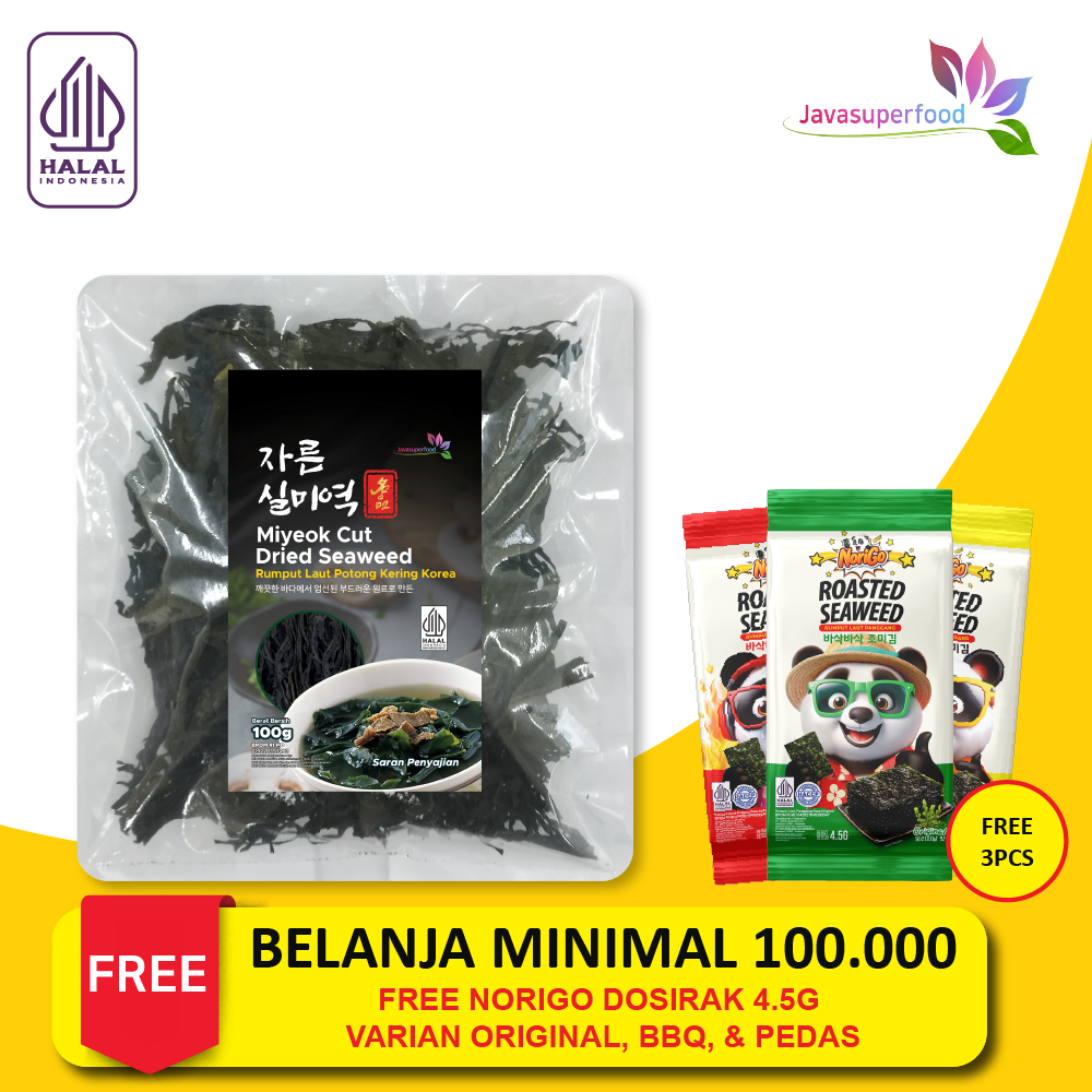 Jual (HALAL) Cut Wakame Rumput laut kering / Dried Seaweed / Miyeok Myeok Miso soup | Shopee ...