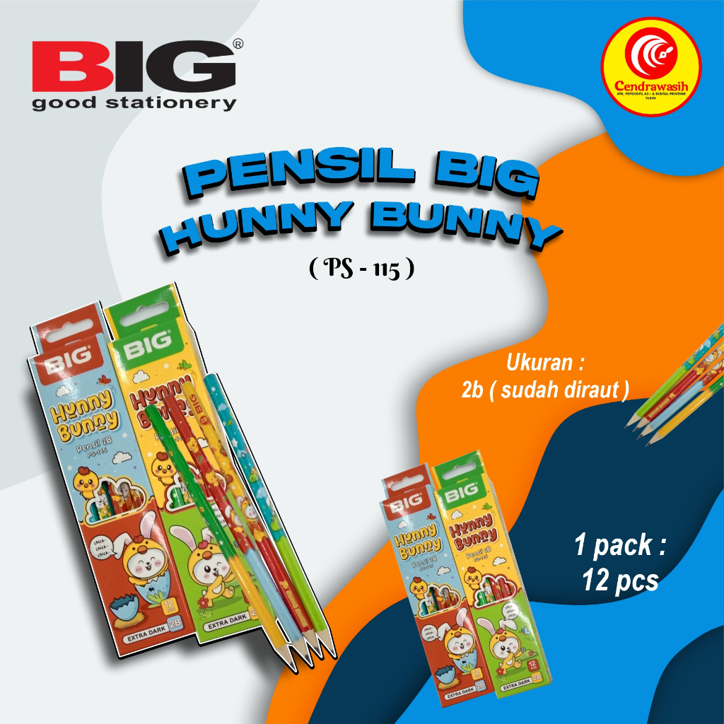 Jual PENSIL BIG HUNNY BUNNY 2B PS-115 PACK 12pcs | Shopee Indonesia