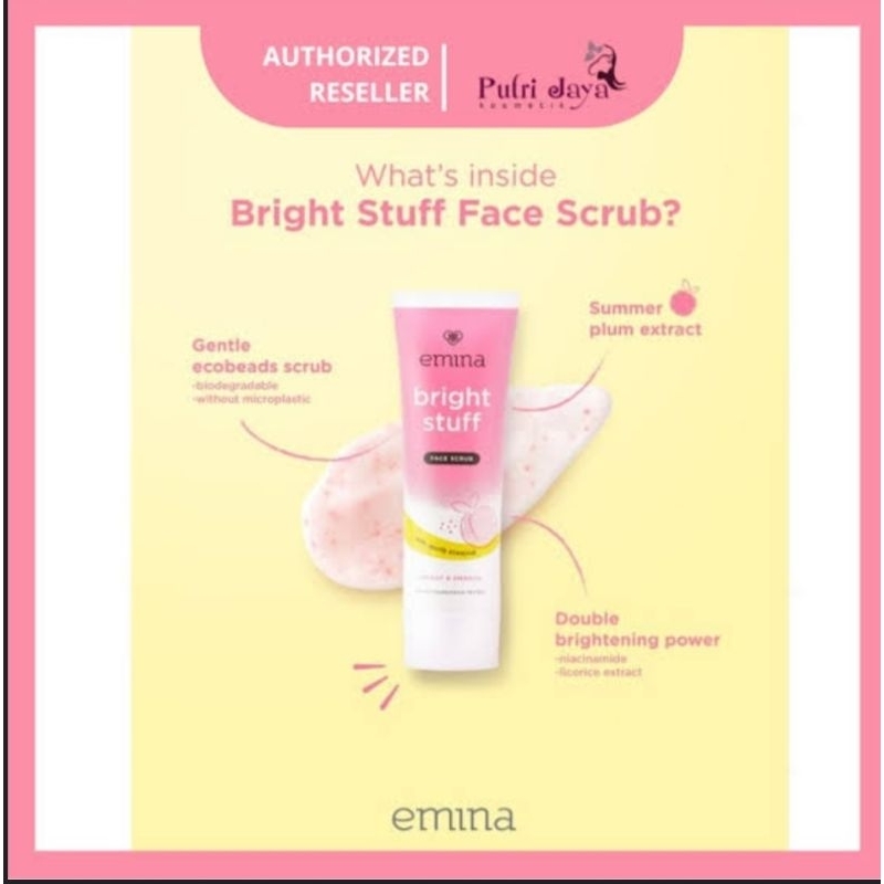 Jual Emina Bright Stuff Face Scrub 50ml | Shopee Indonesia