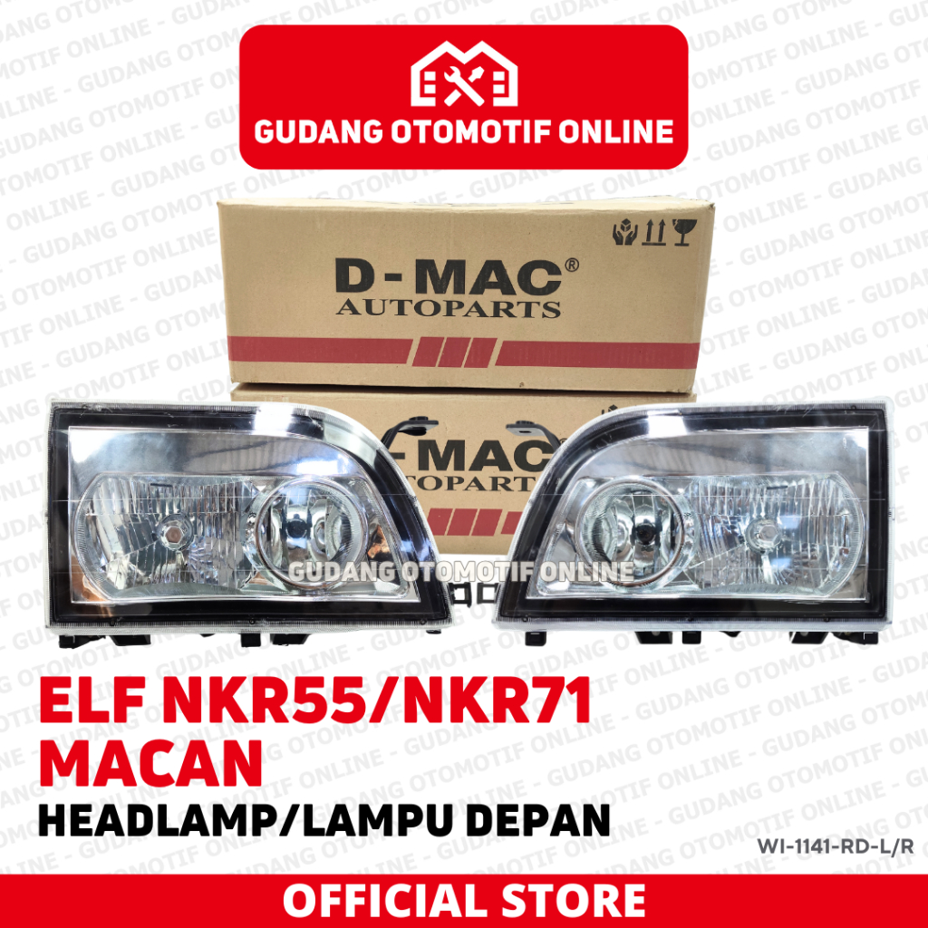 Jual Headlamp Kanan Kiri Lampu Depan ELF NKR55 NKR71 Macan DMAC D-MAC ...