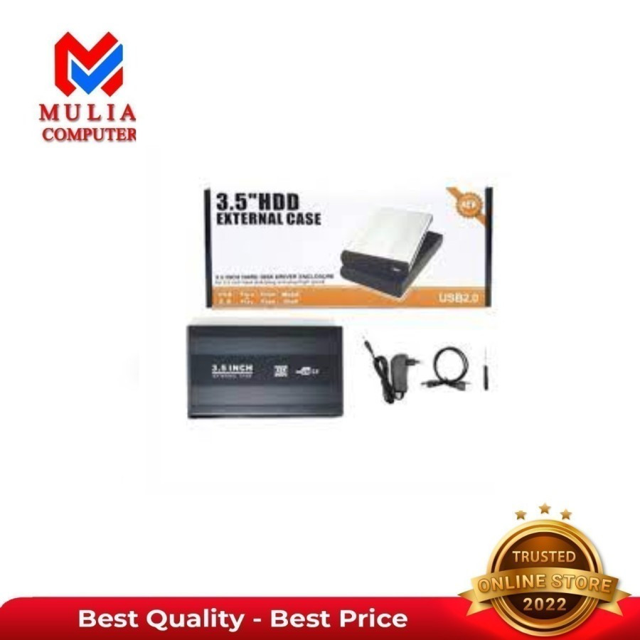Jual CASING EXTERNAL HDD 3.5 INCHI USB 2.0 (HITAM) COMBO | Shopee Indonesia
