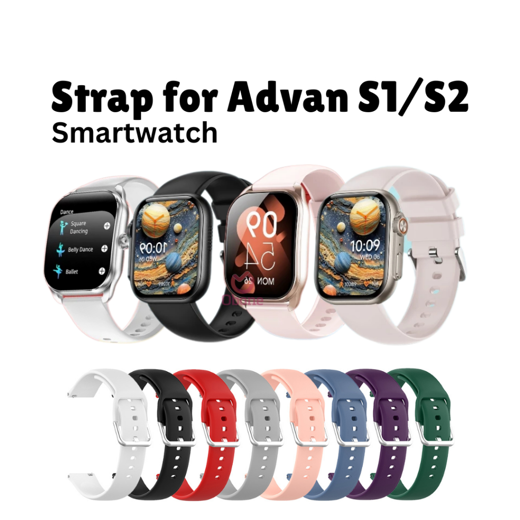 Jual Plain Strap for ADVAN Smartwatch S1 S2 Pro SE1 | Shopee Indonesia