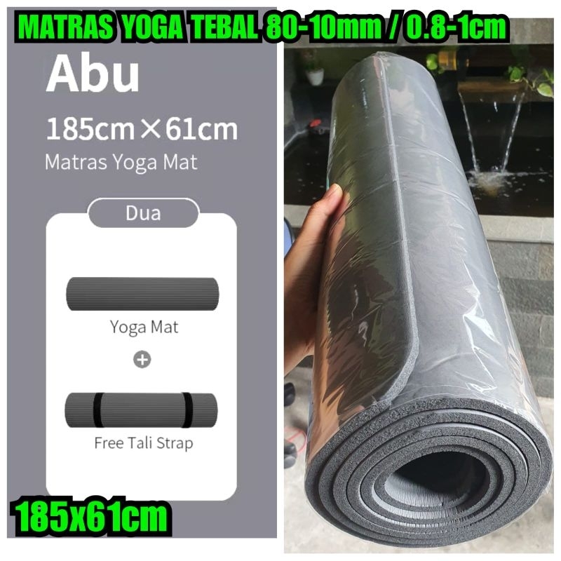 Jual Matras yoga tebal 8-10mm Panjang 185cm lebar 61cm Matras alas ...