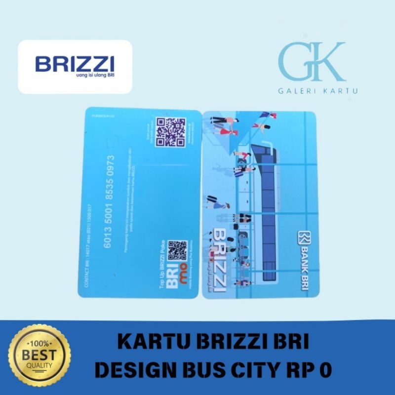 Jual kartu E-toll E-money BRI Brizzi Desain Bus City Original ASLI BRI ...