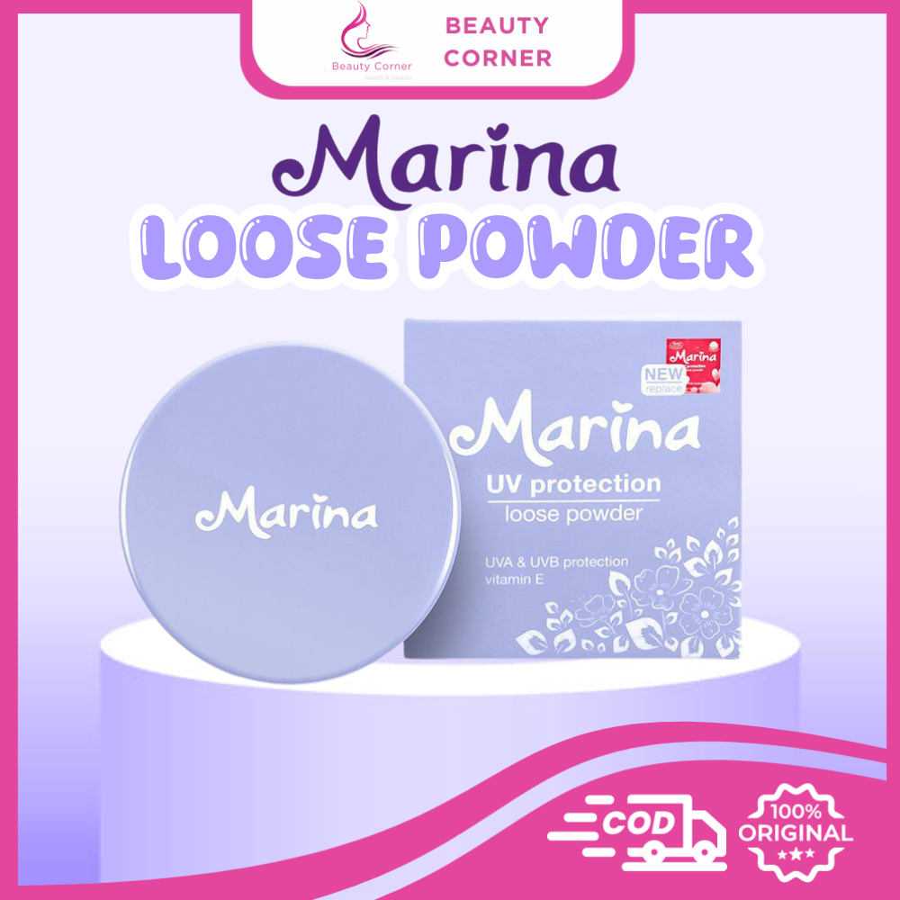 Jual Marina UV Protection Loose Powder Vit E - 25gr | Shopee Indonesia