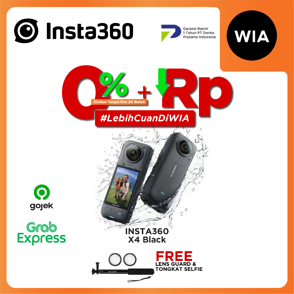 Jual Insta360 X4 Action Camera 360° 8K UHD Original Garansi Resmi 1 Tahun | Shopee Indonesia