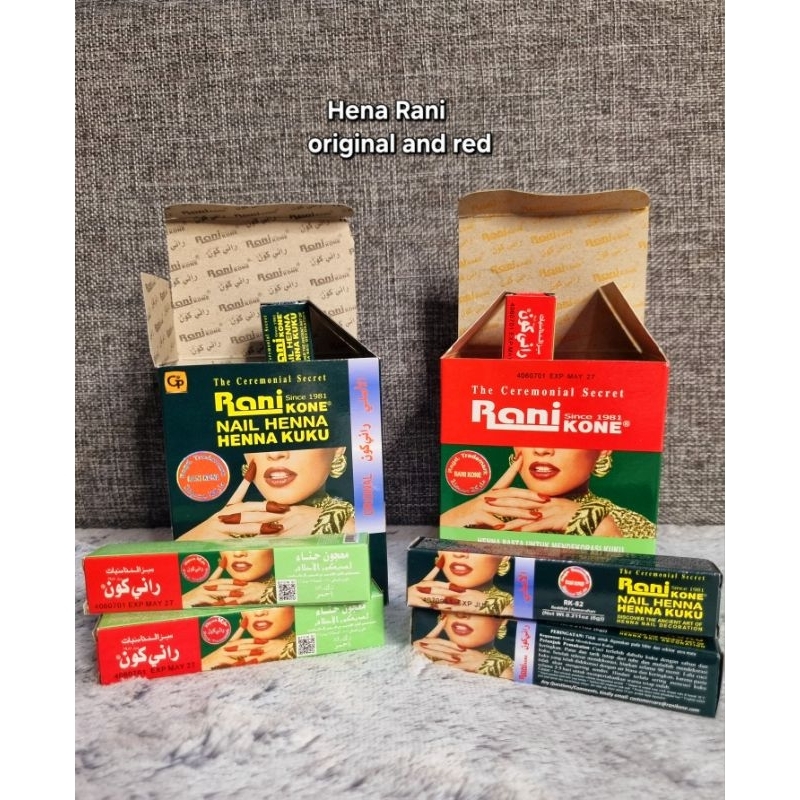 Jual Hena Rani Kone Original dan Merah | Chandni Hena Original | Ruhi Hena Kuku Original| Hena ...
