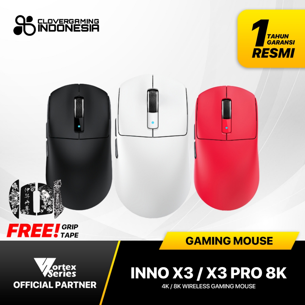 Jual VortexSeries Vortex Inno X3 X-3 Pro Wireless Gaming Mouse Tri Mode Connection Ultra ...