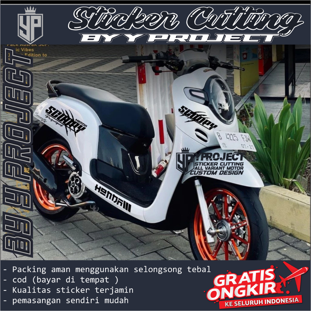 Jual SCOOPY CUTTING SCOOPY ABSRAK CAKAR STICKER CUTTING SCOOPY NEW ...
